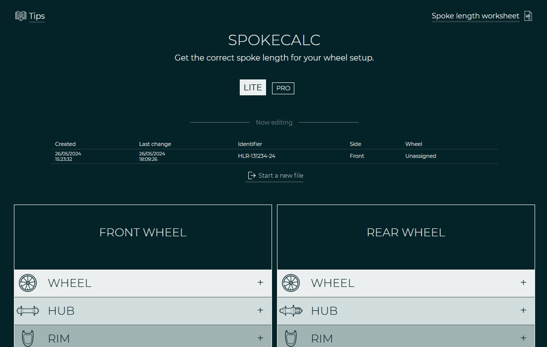 Manual - App SpokeCalc